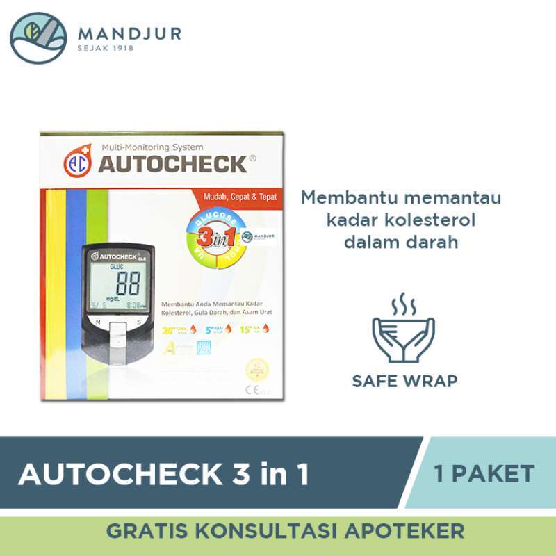 Jual Autocheck 3in1 Alat Test Kolesterol, Gula Darah, Asam Urat Di ...