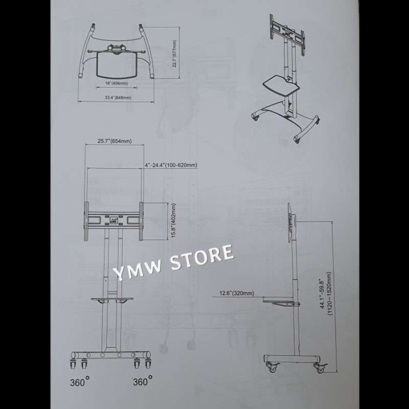 Jual Standing Bracket Tv North Bayou Nb Ava1500 / Ava 1500-60-1p 32 ...