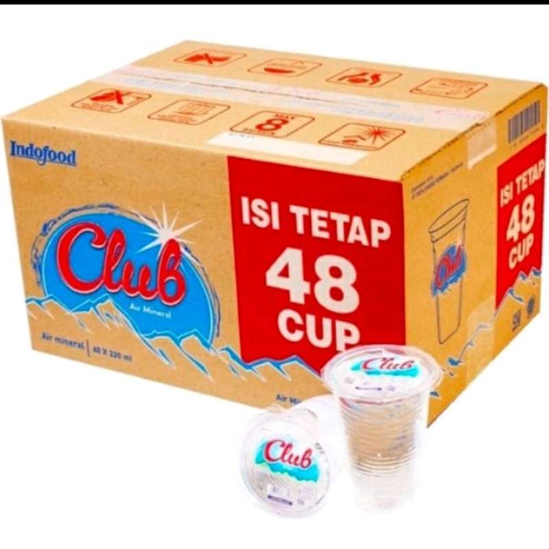 Jual Air Mineral CLUB Gelas 220ml kemasan KARTON isi 24pcs di Seller ...