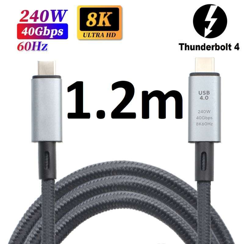 Jual Kabel Data USB4 Cable Type C to USB C PD Fast Charging 240W ...