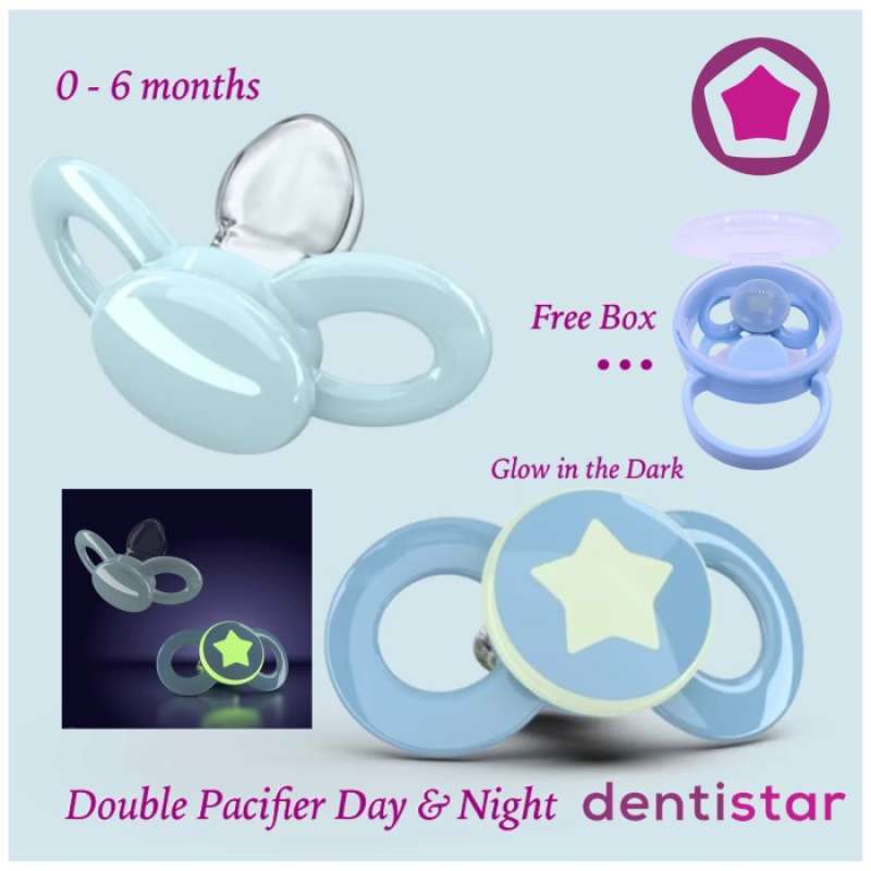 Jual Dentistar Double Orthodontic Pacifier Empeng Bayi Baru Lahir - 6 ...