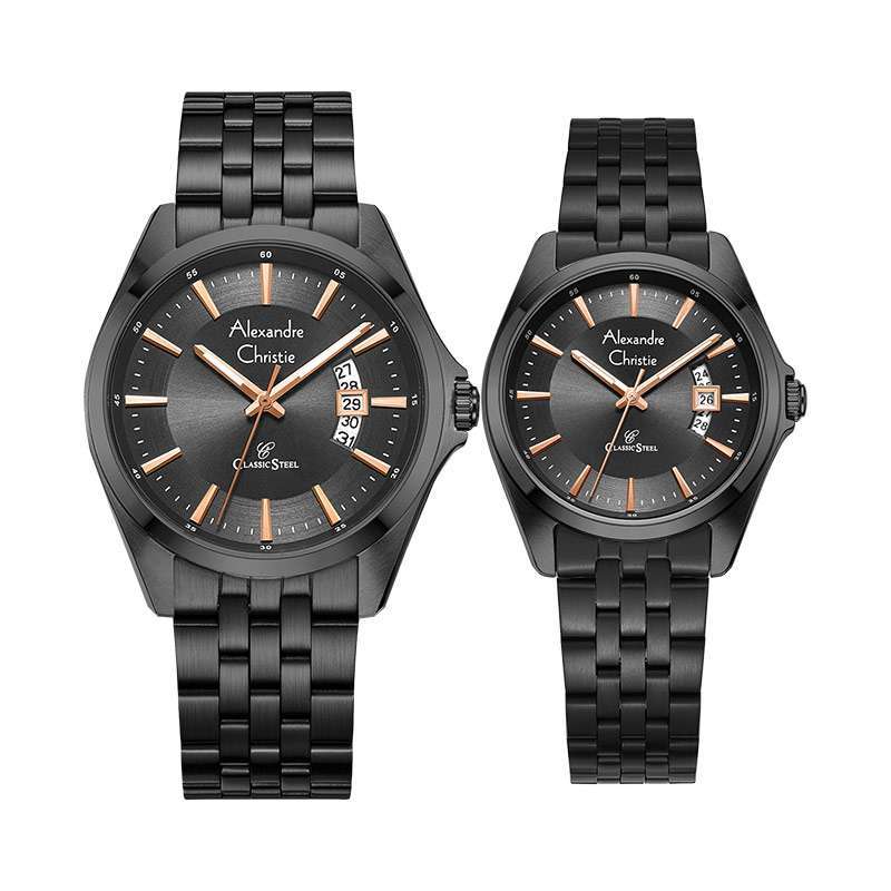 Jual Jam Tangan Couple Alexandre Christie Classic Steel AC 8677 BIPBARG ...