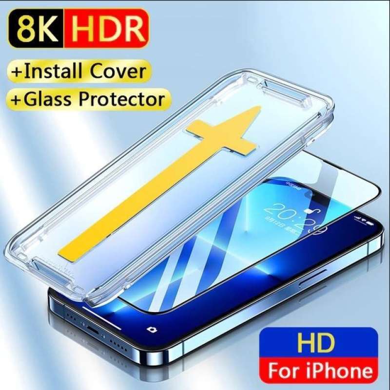 Jual Super Fit Anti Gagal Temperglass Clear Hd iPhone 13 14 Plus Pro Max - Tg Hd Clear, Ip 14 ...