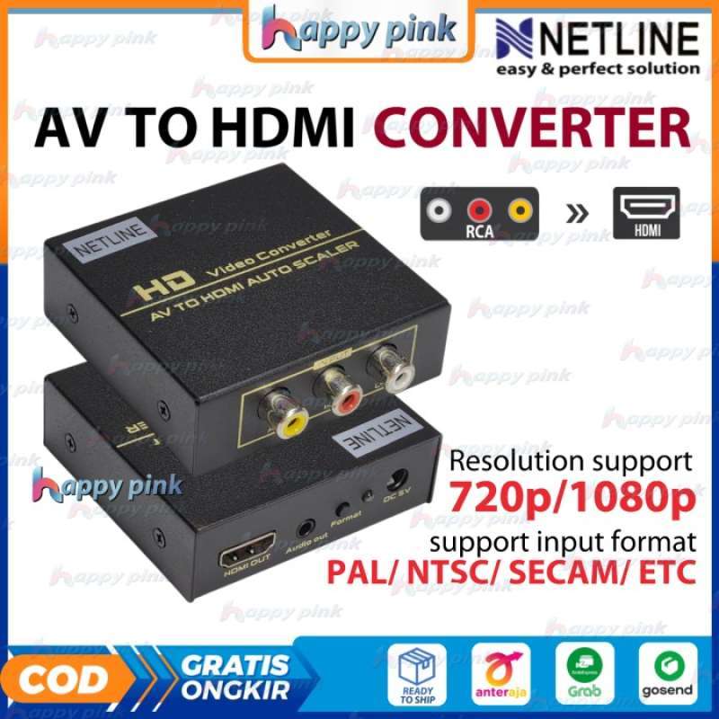 Promo Av (Rca) To Hdmi Converter Netline Diskon 23% di Seller Grock ...