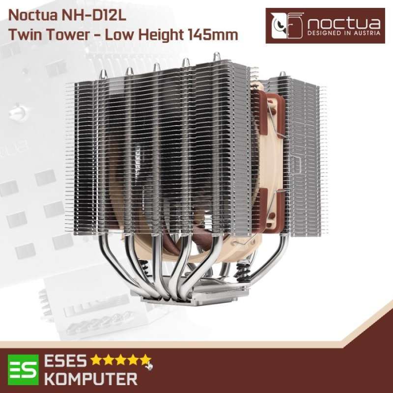 Jual HSF Noctua NH-D12L | Twin Tower Low Height | PWM CPU Air Cooler di ...