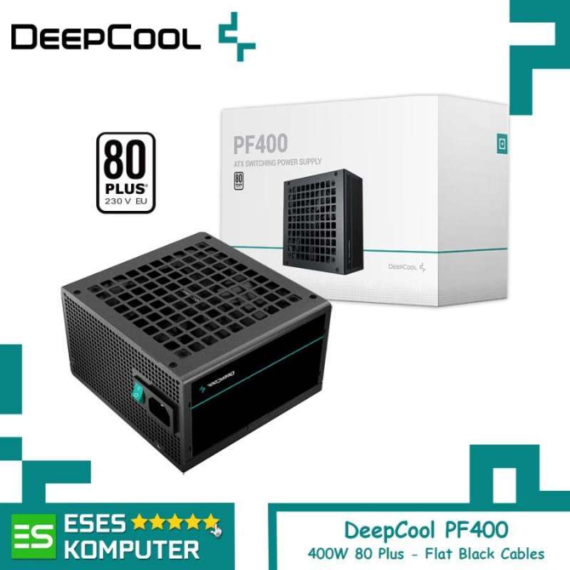 Jual PSU DeepCool PF400 400W 80 Plus | All Flat Black Cables di Seller ESES Komputer - Kota ...