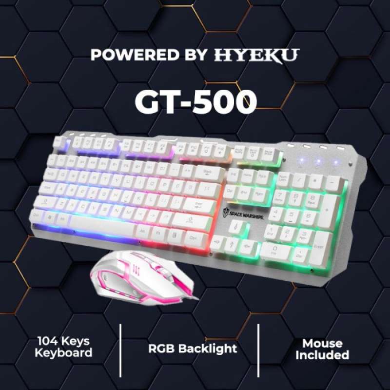 Jual Keyboard Wired Gaming Gt-500 104 Keys Metal Base With Rgb ...