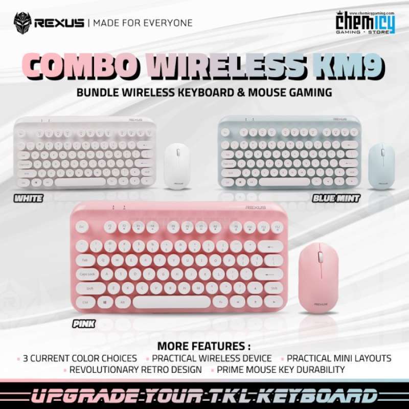 Jual Rexus Km9 Combo Bundle Wireless Gaming Keyboard & Mouse Di Seller ...