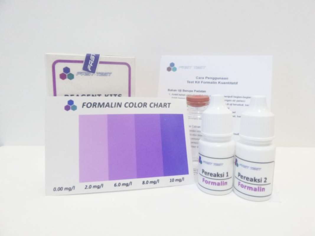 Jual Test Kit Formalin Kuantitatif 50 Test / Formaldehyde Testkit Di ...