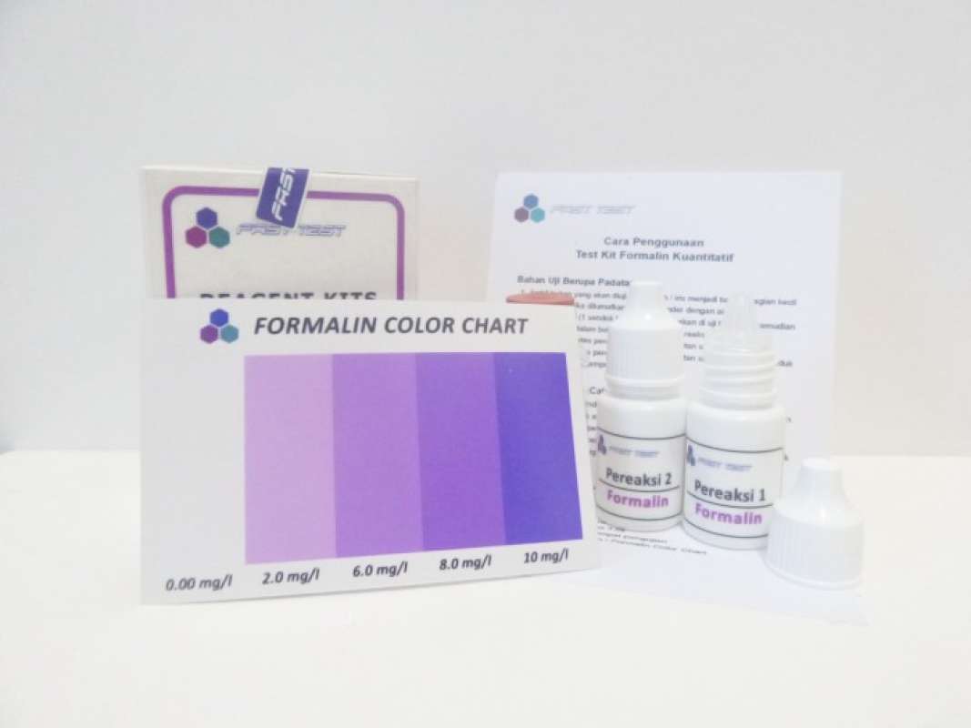 Jual Test Kit Formalin Kuantitatif 50 Test / Formaldehyde Testkit Di ...