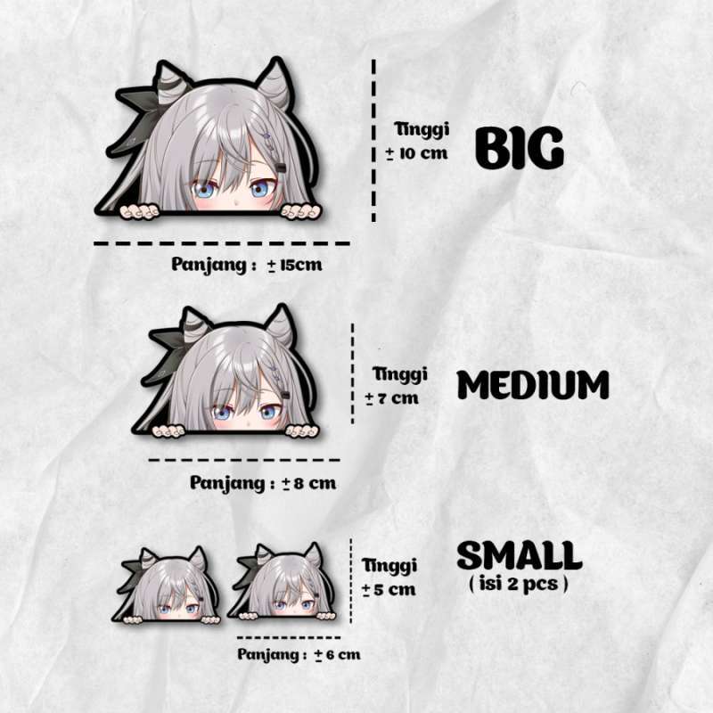 Jual Stiker Intip Vestia Zeta Hololive Vtuber Anime Sticker Waterproof ...