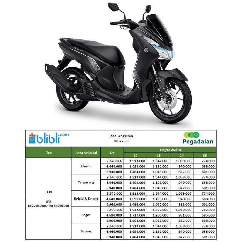 Jual Pegadaian - [DP] Yamaha Lexi Sepeda Motor [OTR Jabodetabek] - 10% ...