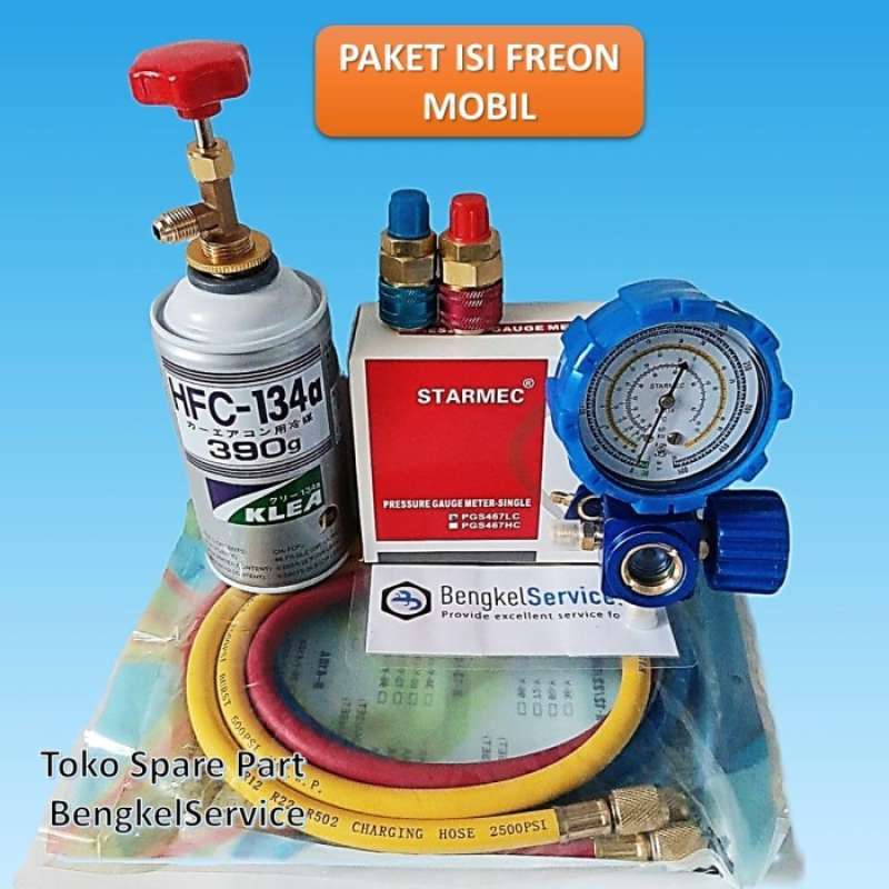 Jual PAKET ISI FREON AC MOBIL R134A|MANIFOLD|CAN TAP VALVE|QUICK ...