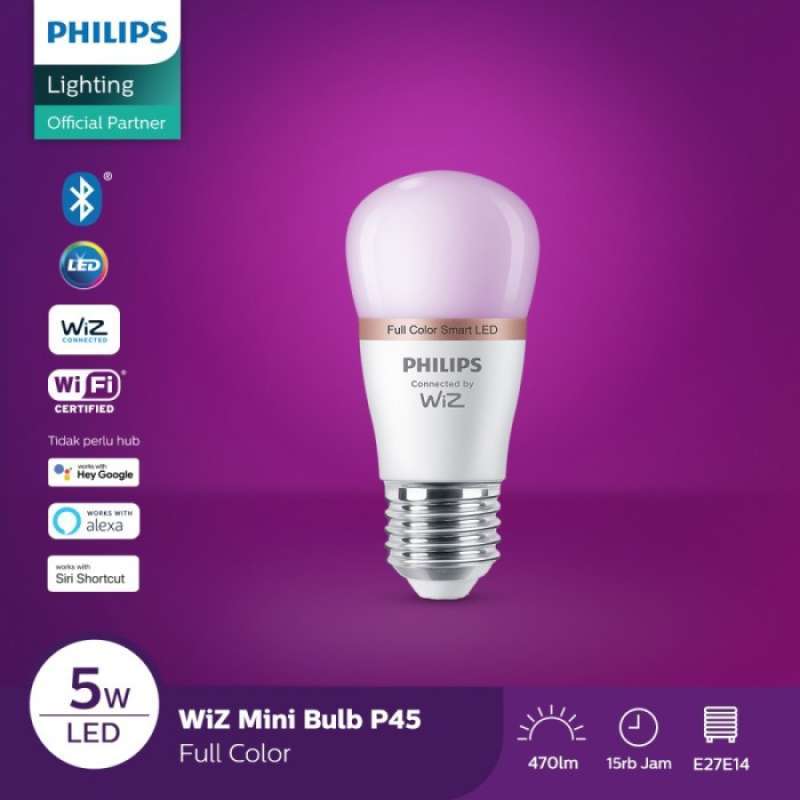 Promo Philips Smart Wifi Led 5w Minibulb P45 With Bluetooth - Tunable ...