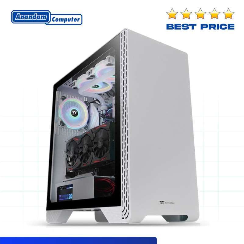 Jual Casing Thermaltake S300 Tempered Glass White Snow Mid-Tower ...