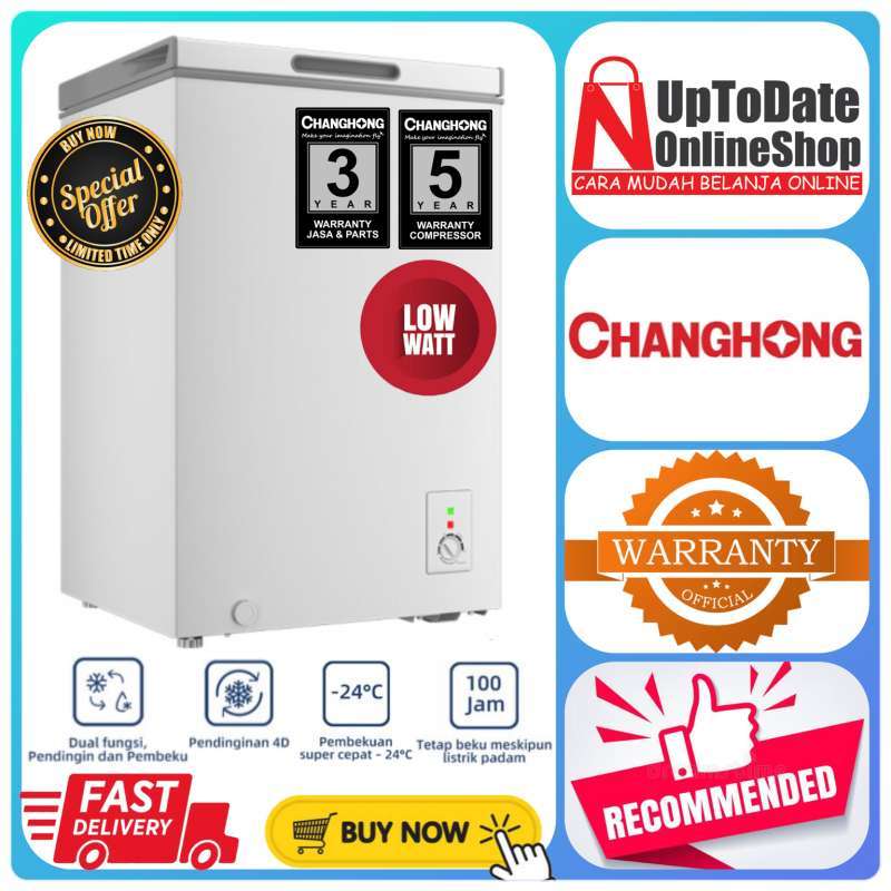 Promo CHEST FREEZER BOX 110L CHANGHONG FC136DW FCF 136DW MULTI 2in1 ...