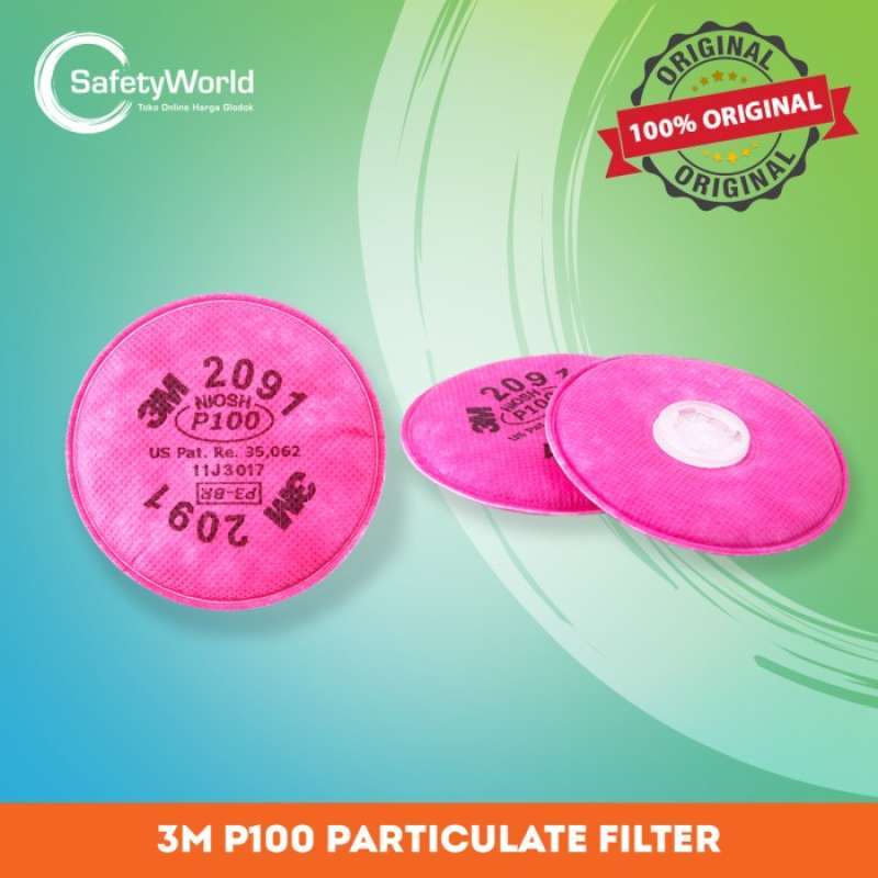 Promo 3M Particulate Filter 2091 P100 Respiratory Protection Diskon 23% ...