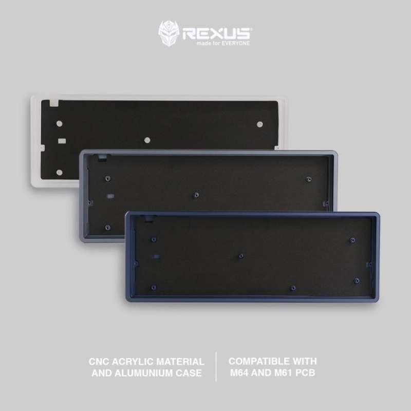 Jual Rexus Daxa M61 M64 Barebone Cnc Case Gaming Keyboard 61 Keys 64 ...