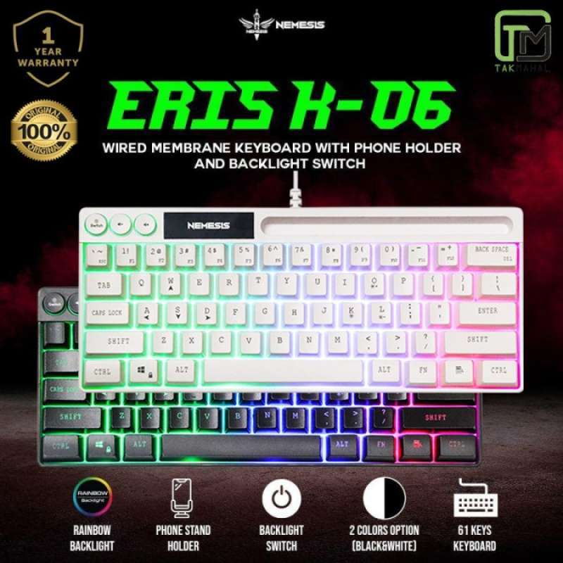 Jual Keyboard Mini Rgb With Stand Holder Nyk Nemesis Eris K-06 K06 di ...