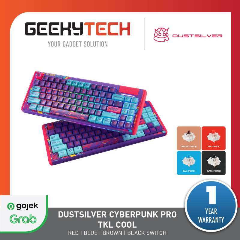 Promo DUSTSILVER CYBERPUNK PRO TKL RGB Backlit Hot-Swappable Keyboard ...