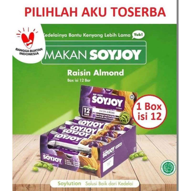 Promo Soyjoy Raisin Almond 30 Gr - (harga 1 Box Isi 12 Pcs) Diskon 13% Di Seller Pilihlah Aku ...