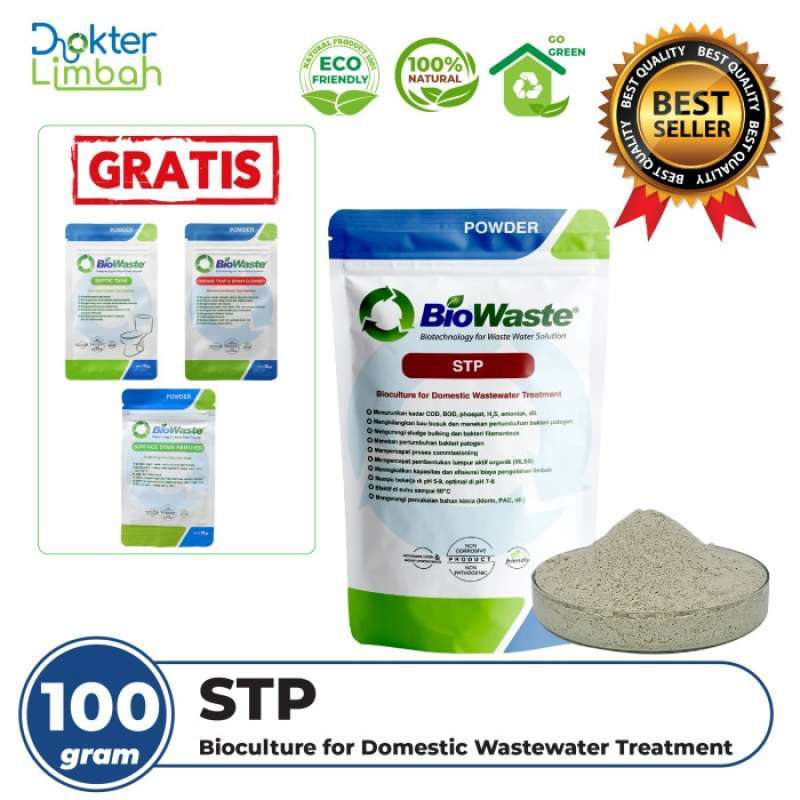 Promo Biowaste Stp, Bakteri Pengurai Limbah Domestik Kemasan 100g ...