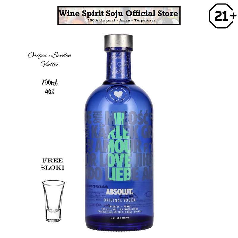 Jual Absolut Vodka Blue Love 750ml di Seller ...