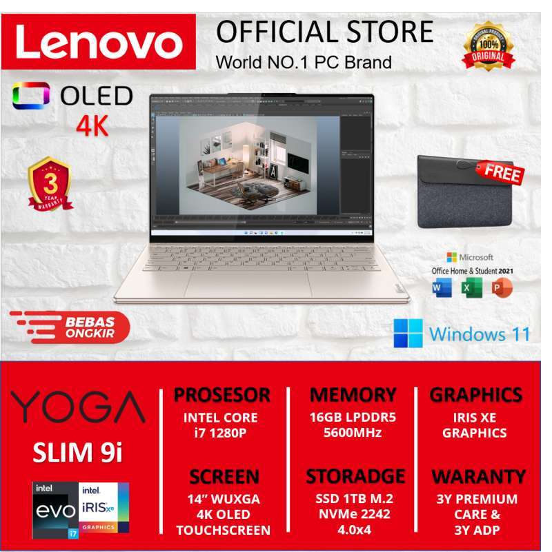 Jual Lenovo Yoga Slim 9i Intel Core I7 1280p 16gb 1tb 14 4k Oled W11 ...