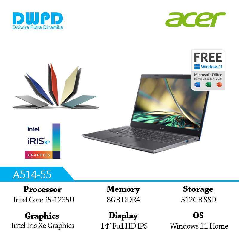 Jual Acer Aspire 5 A514-55-50e0 / 548j / 55p5 Intel Core I5-1235u 8gb ...