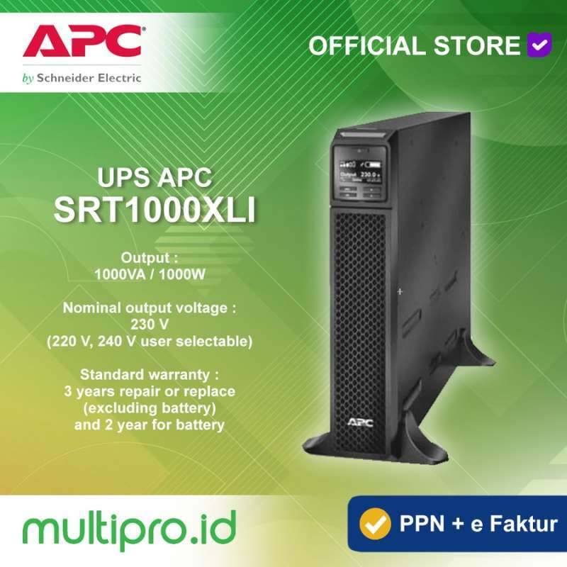 Jual Ups Apc Smart-ups Srt 1000va 230v Srt1000xli Di Seller Multipro.id ...