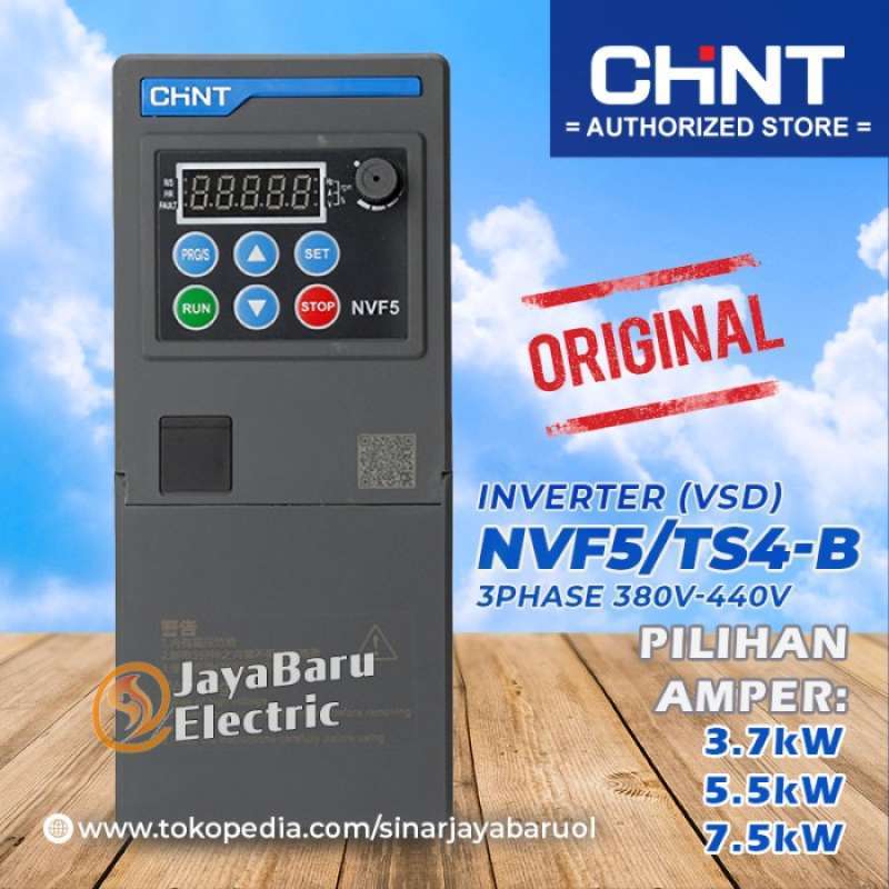 Promo Inverter CHINT NVF5 TS4B 3P 3Phase 3.7kW 5.5kW 7.5kW 380V Diskon 23% di Seller Kamijaya ...