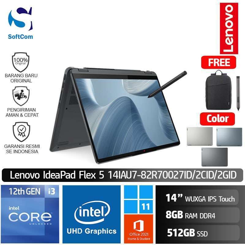 Promo Lenovo Ideapad Flex I Id Cid Gid Laptop In Core I U Gb Gb Ssd Ips