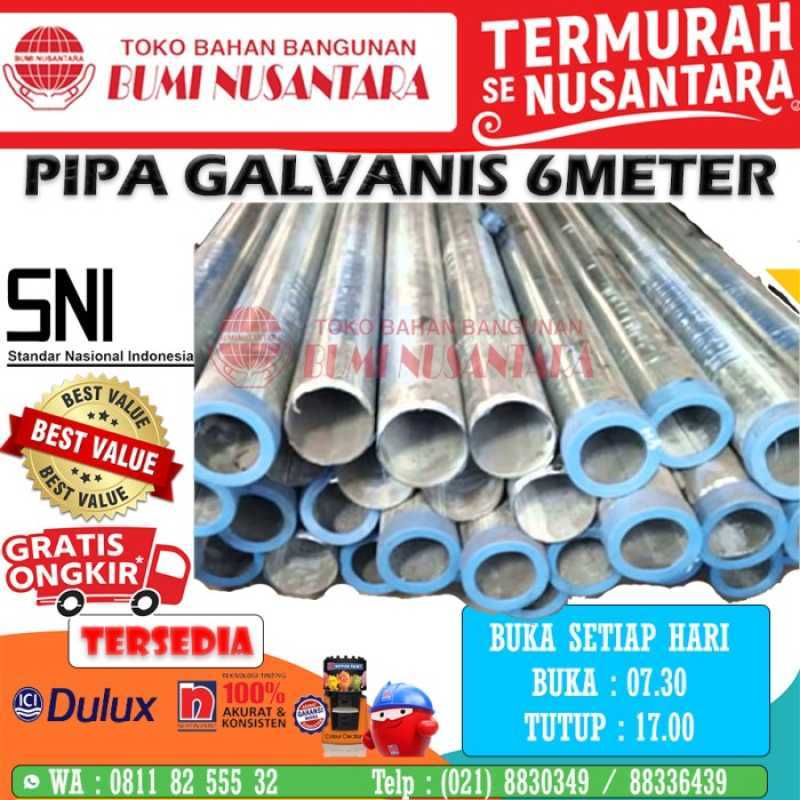 Promo Pipa Galvanis Medium Semua Ukuran Pipa Besi Galvanis 1/2 ...
