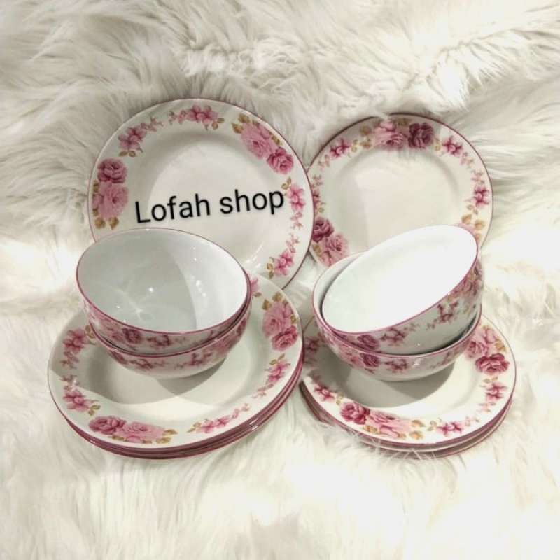 Promo Piring Makan Keramik/Dinner Set Piring Makan/Piring Set Makan Isi ...