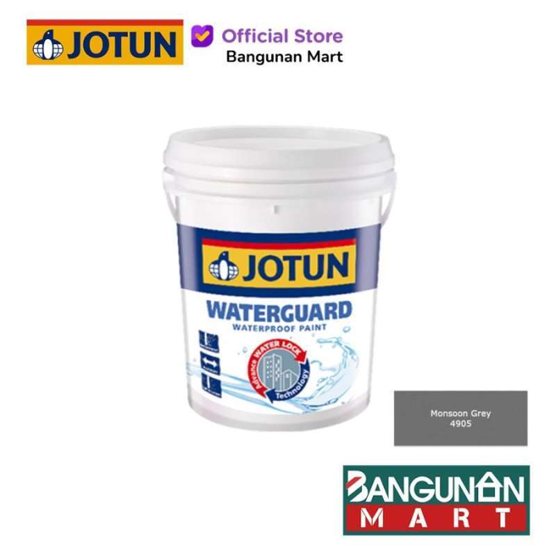 Jual Cat Tembok Waterproof JOTUN WaterGuard 1 L Monsoon Grey di Seller ...