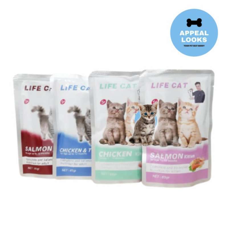 Promo LIFE CAT SACHET 1 DUS ISI 24 / MAKANAN PAKAN KUCING BASAH Diskon ...