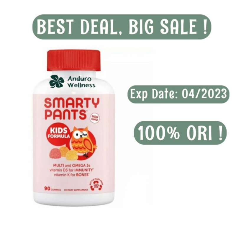 Jual Smarty Pants Kids Formula Multivitamin Omega 3s Vit D3 Vit K Isi ...