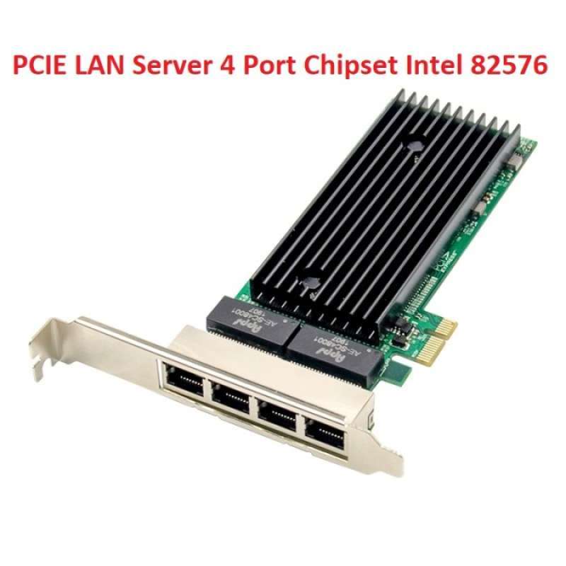 Promo PCIE LAN Card 4 Port Gigabit Intel Lan Card Server Ethernet Quad ...
