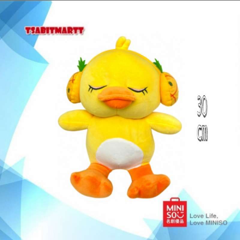 Promo Miniso Boneka Bebek Lucu Fruit Earphone Duck Plus Toy - Pineapple ...