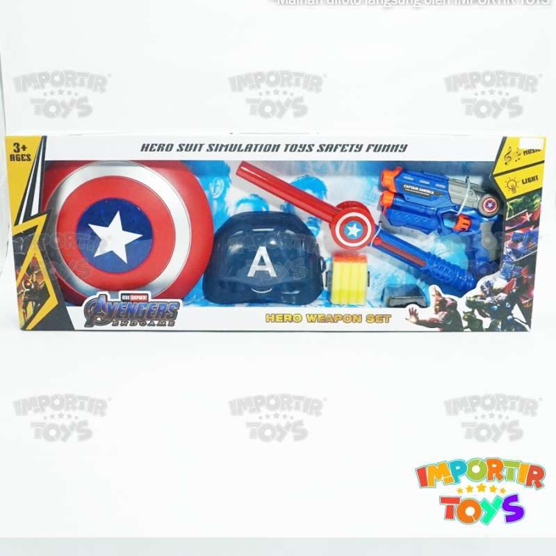 Jual Mainan SET Senjata Hero Captain America LENGKAP Kualitas import di ...