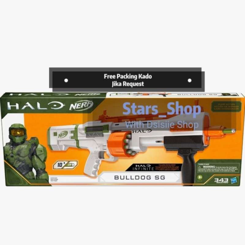 Promo Nerf Halo Bulldog SG Dart Blaster Halo Infinite Original / Mainan Diskon 23% di Seller ...