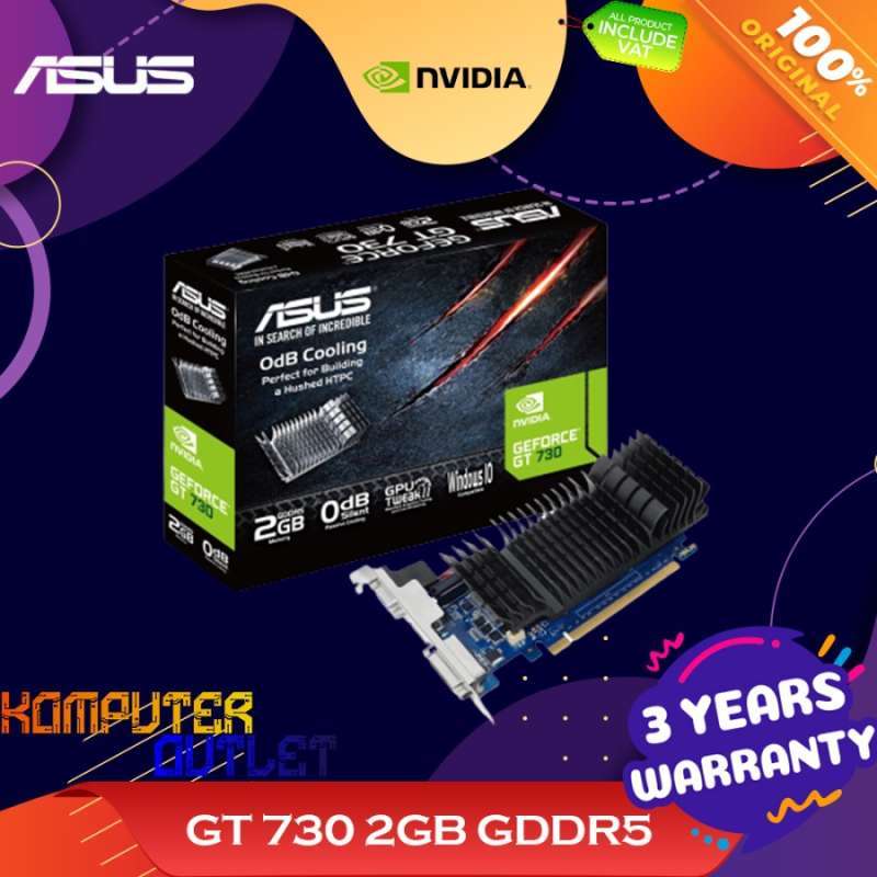 Jual Vga Asus Geforce Gt 730 2gb Gddr5 Nvidia Gt730-sl-2gd5-brk Silent Vga Di Seller ...
