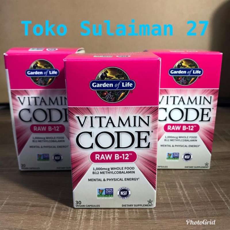 Promo Garden Of Life Vitamin Code Raw B12 B-12 1000mcg isi 30 Capsules ...