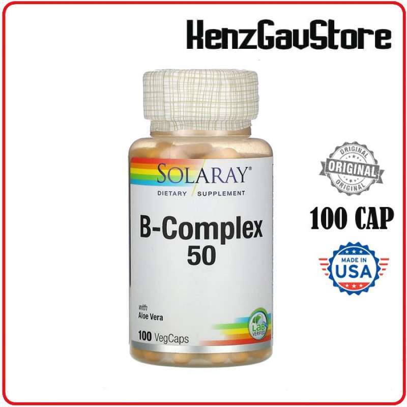 Promo VITAMIN B COMPLEX B 50 SOLARAY 100 Capsules Diskon 33% di Seller Anes Medika Center - Tugu ...