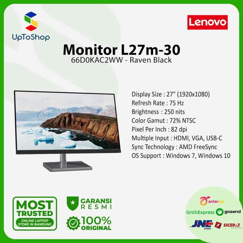 Jual Lenovo Monitor L27m-30 27 Hdmi 72% Ntsc 75hz Di Seller Up To Shop ...