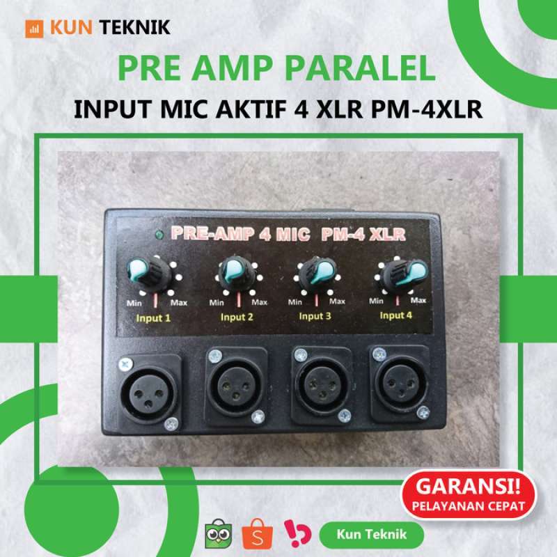 Promo PRE AMP PARALEL INPUT MIC AKTIF 4 XLR PM-4XLR Diskon 33% di ...