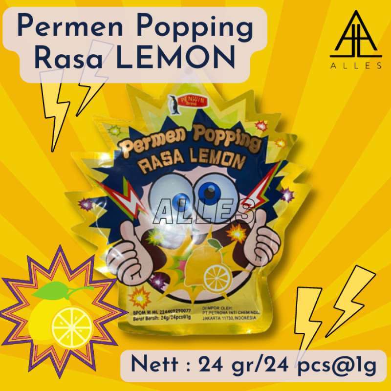Jual Permen Popping Meletuk Permen Jadul Pop Candy Rasa Lemon di Seller ...