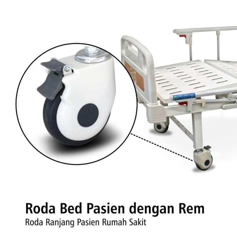 Jual Roda Bed Pasien Dengan Rem Onemed di Seller Medicalogy - Kelapa ...
