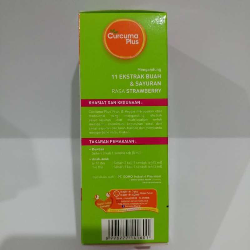 Jual Curcuma Plus Fruit Veggie 100ml Rasa Strawberry/nafsu Makan Anak ...