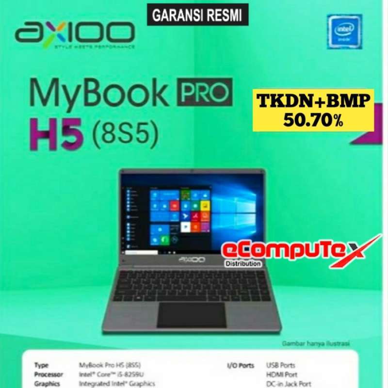Jual Notebook Axioo Mybook Pro H5 (8s5) I5 512gb Ssd 8gb Tkdn Garansi ...